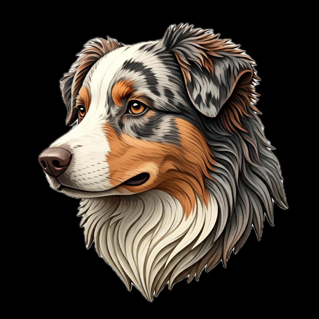 Australian Shepherd 3d STL File for CNC - Etsy