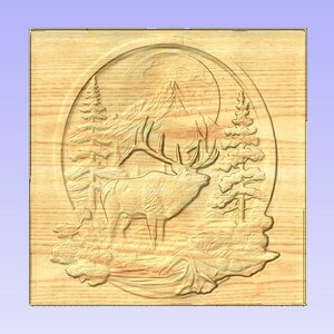 Bull Elk 3d Stl for CNC - Etsy