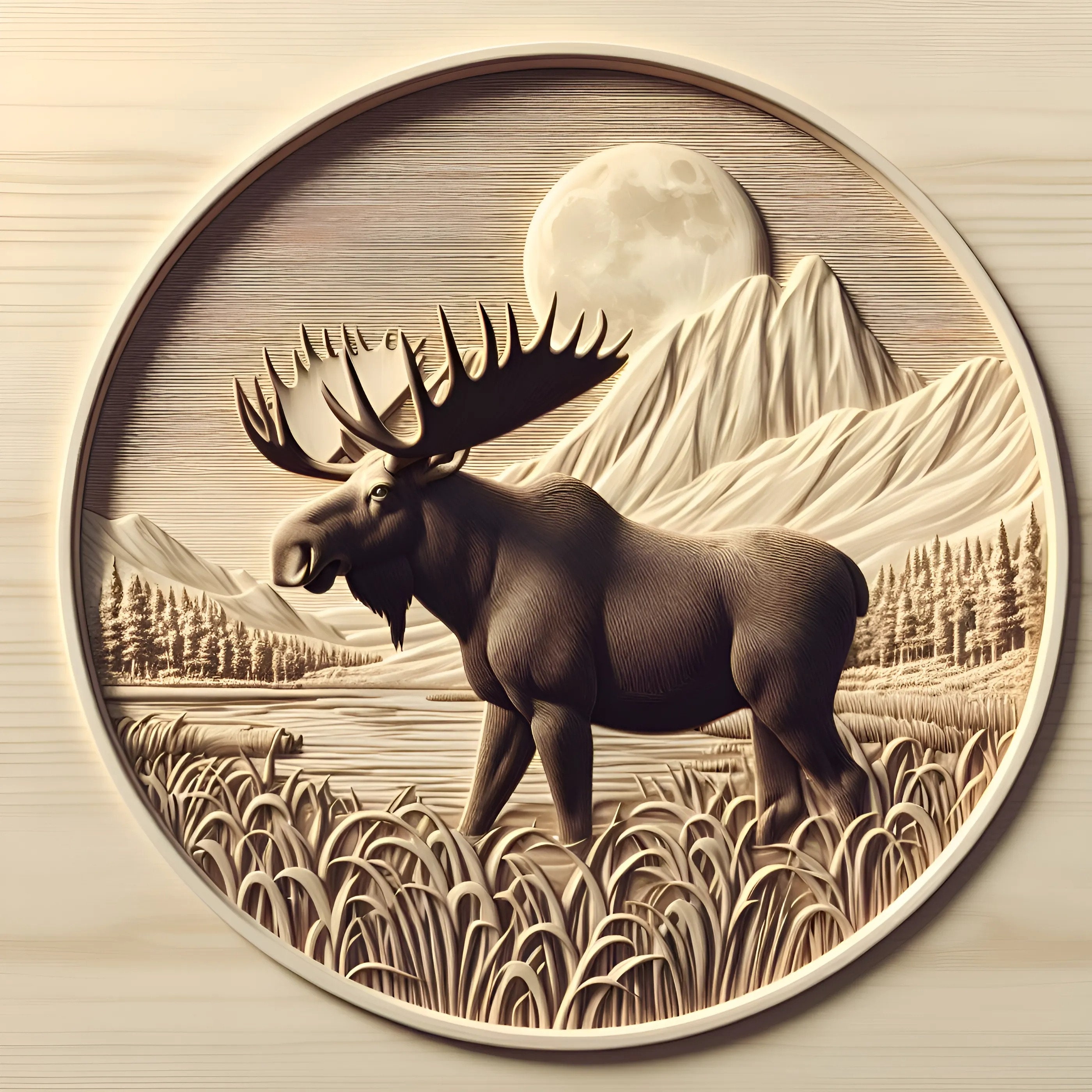Moose 3d Stl for CNC - Etsy