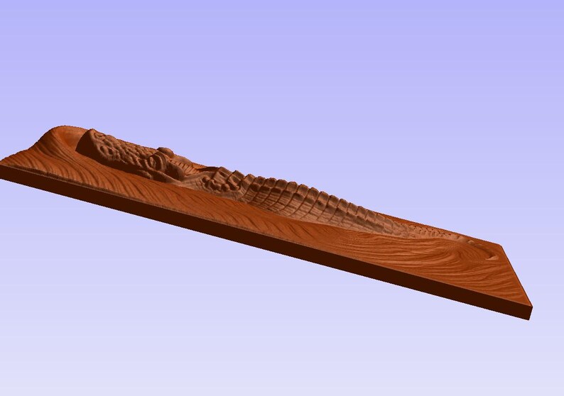 Swimming Gator 3D STL File for CNC - Etsy