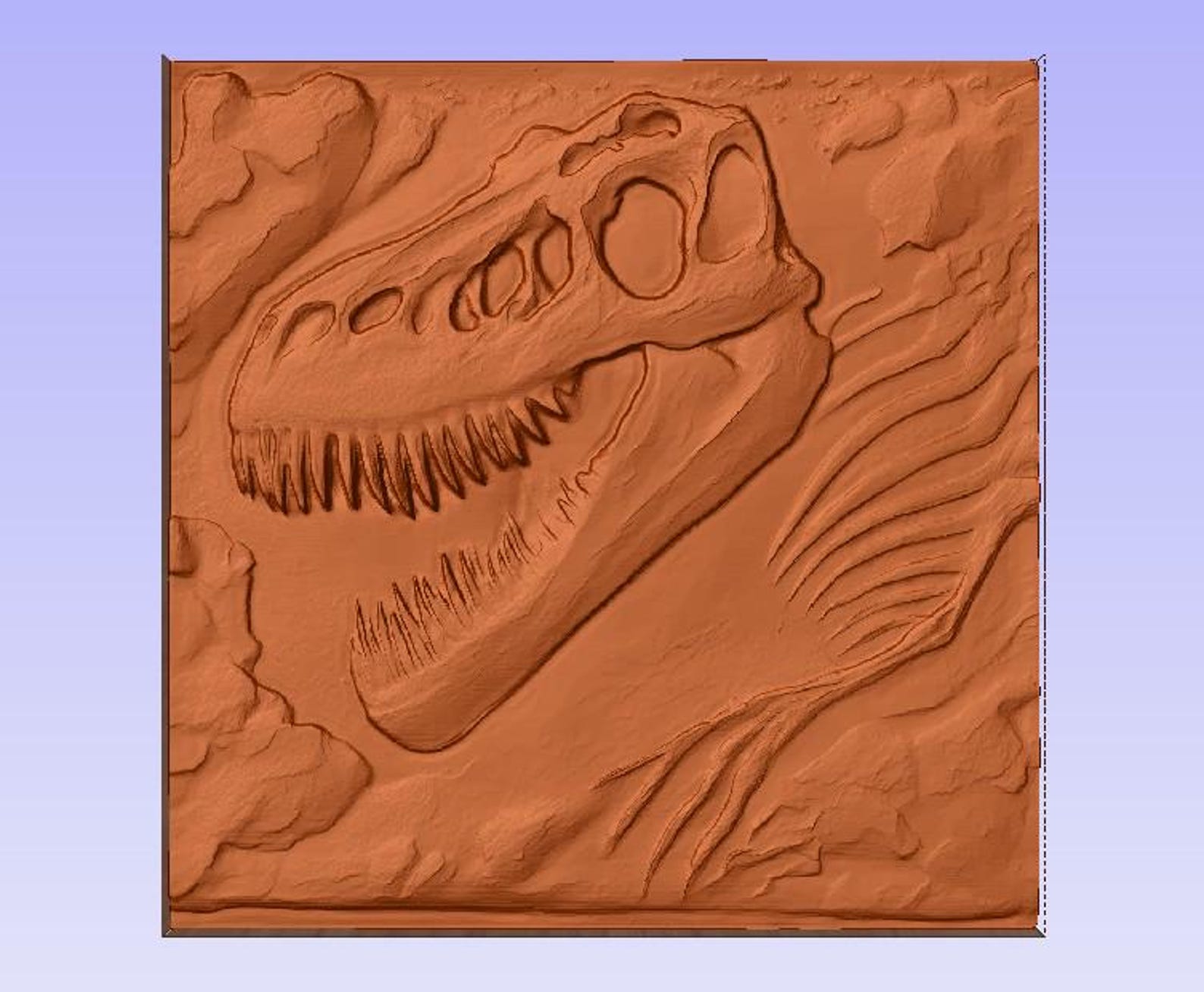 T Rex Fossil 2 STL for CNC - Etsy