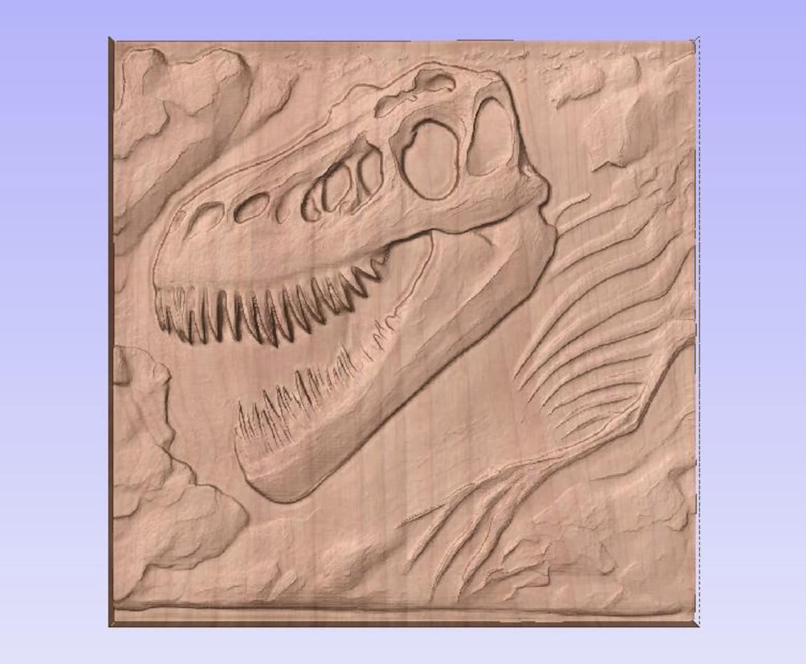 T Rex Fossil 2 STL for CNC - Etsy