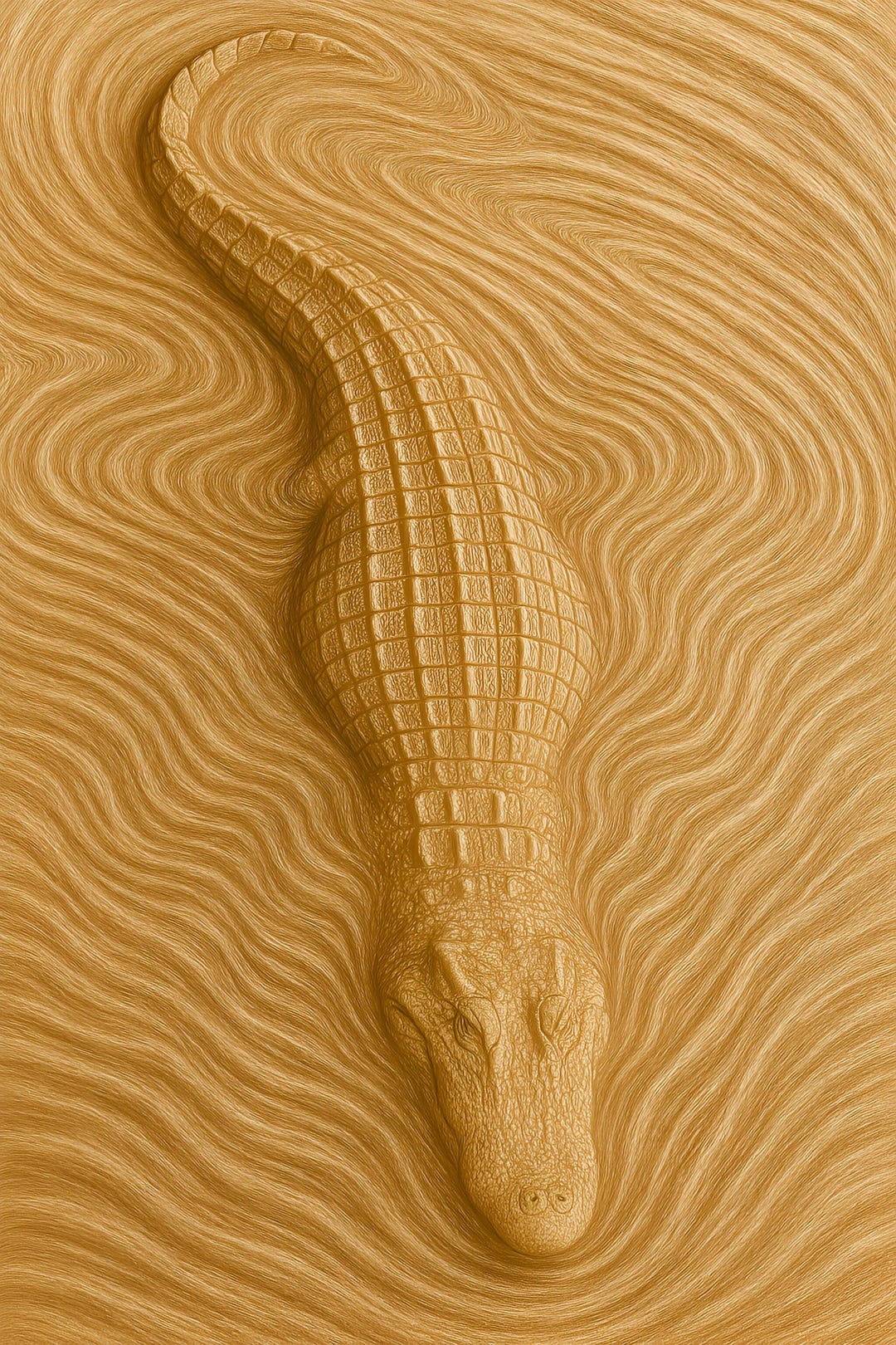 Swimming Gator 3D STL File for CNC - Etsy