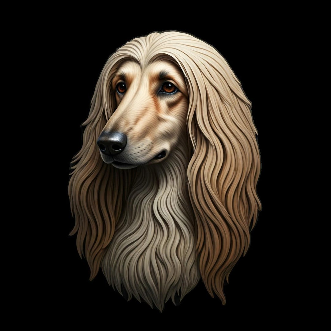 Afghan Hound 3d STL File for CNC - Etsy