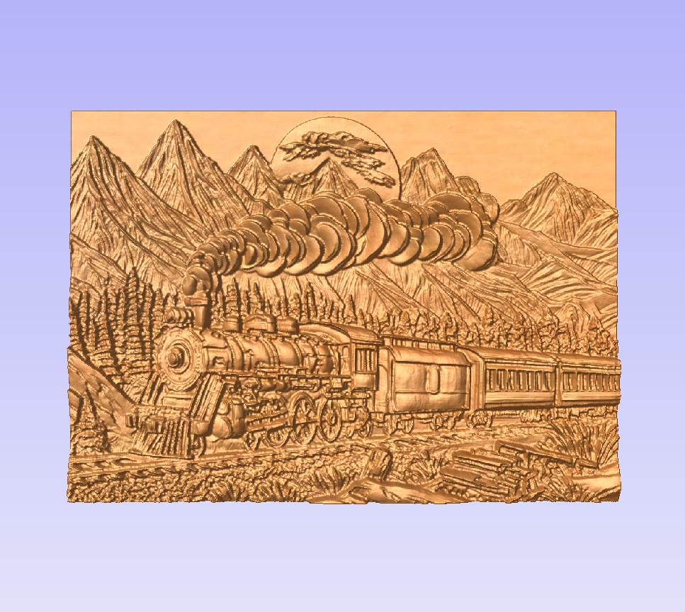 Train 3D STL File for CNC - Etsy