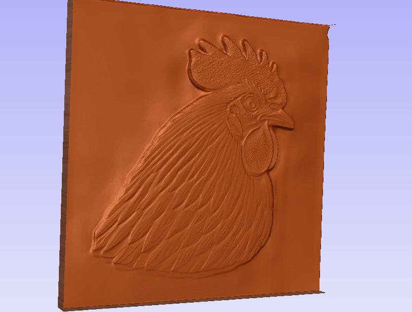 Rooster Head 3d STL for CNC - Etsy