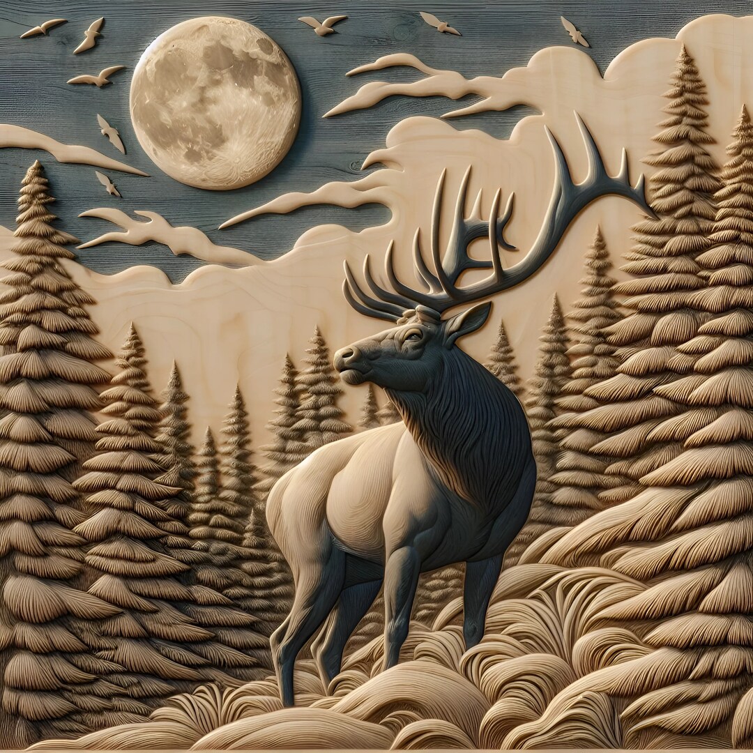 Elk 3d Stl for CNC - Etsy