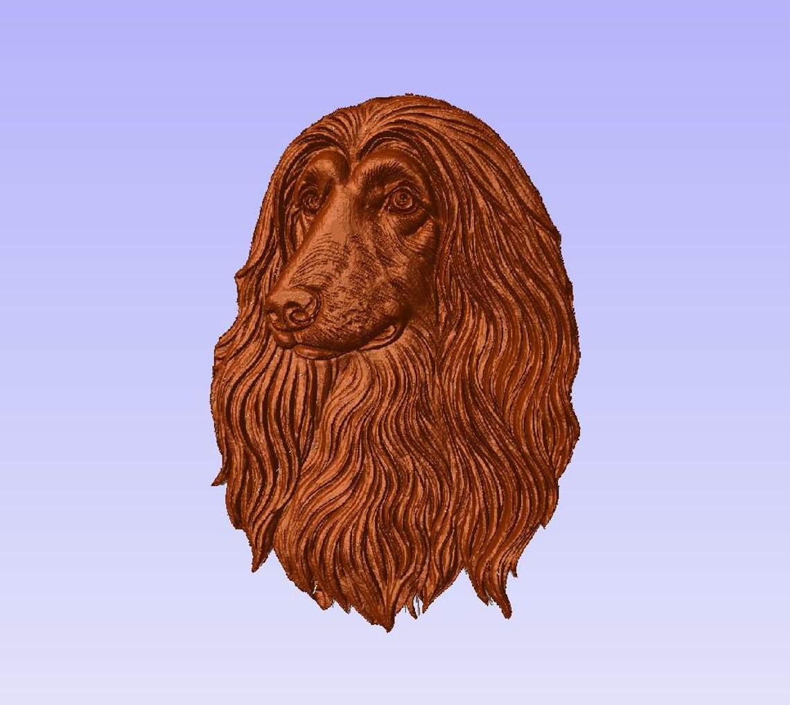Afghan Hound 3d STL File for CNC - Etsy