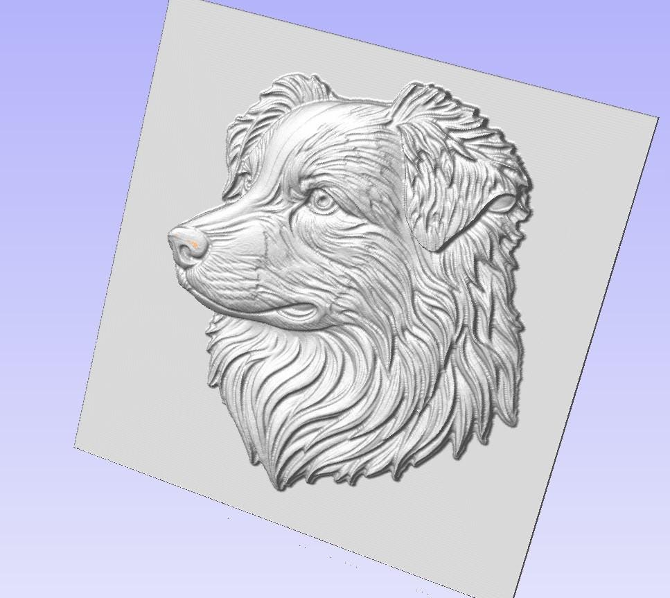 Australian Shepherd 3d STL File for CNC - Etsy