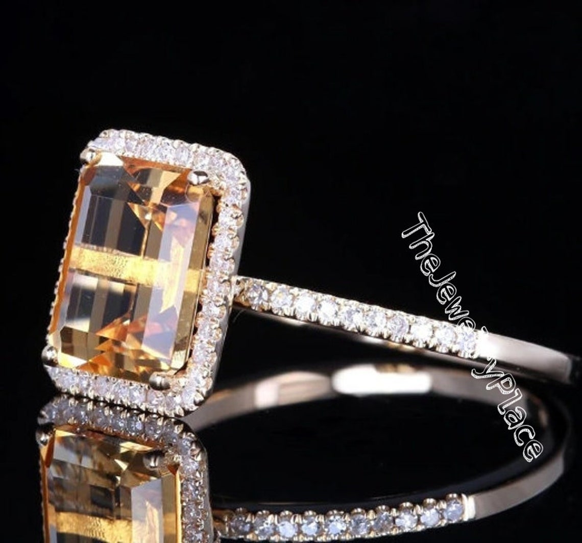 Engagement Yellow Topaz Ring-november Birthstone Ring-yellow Topaz Ring ...