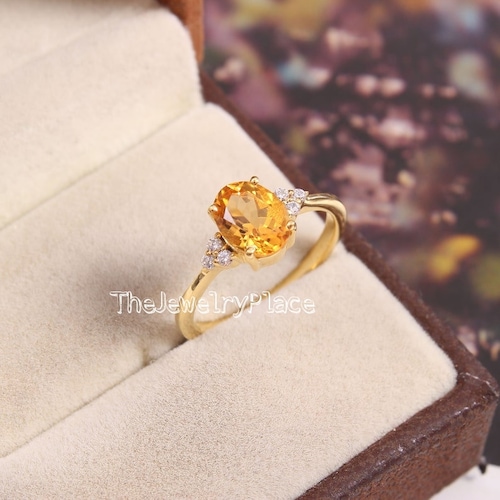 November Birthstone Yellow Topaz Ring-natural Golden Topaz - Etsy