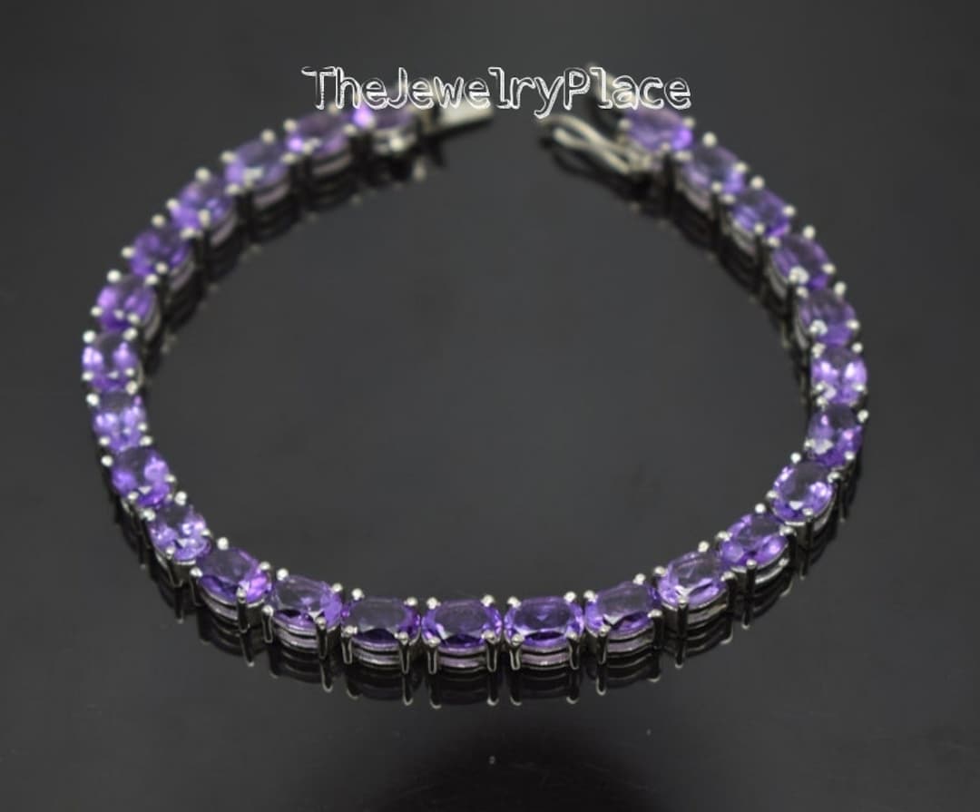 Solid Silver Alexandrite Bracelet-color Changing Gemstone-sterling ...