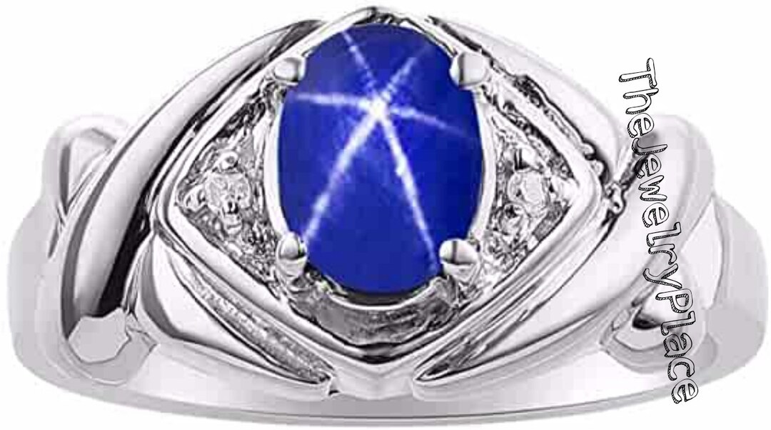 Blue Lindy Star Ring Lindy Star Ring, Women Lindy Star Sapphire Ring ...