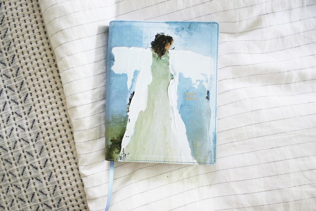 AMPLIFIED BIBLE: Anne Neilson Angel Art Series, Leathersoft BLUE - Etsy