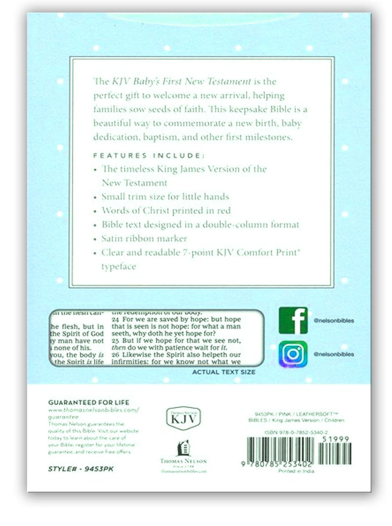 Baby's First New Testament [KJV - BLUE] - Etsy