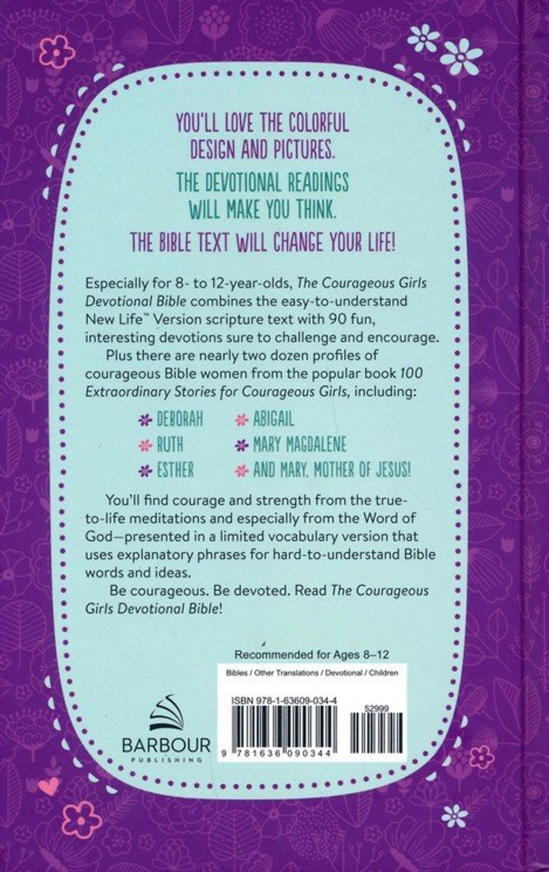 Courageous Girls Devotional Bible (hardback) - Etsy