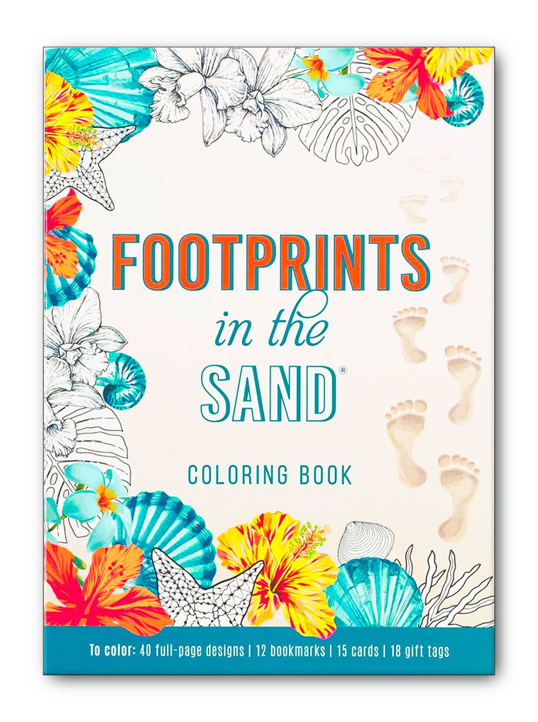 COLORING BOOK: Footprints in the Sand - Etsy