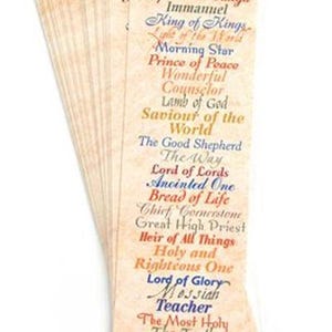 BOOKMARK: Names of Jesus Bookmark (25-pack) - Etsy