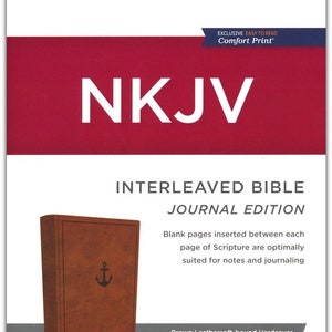 NKJV Interleaved Bible, Journal Edition, Comfort Print [BROWNISH TAN ...