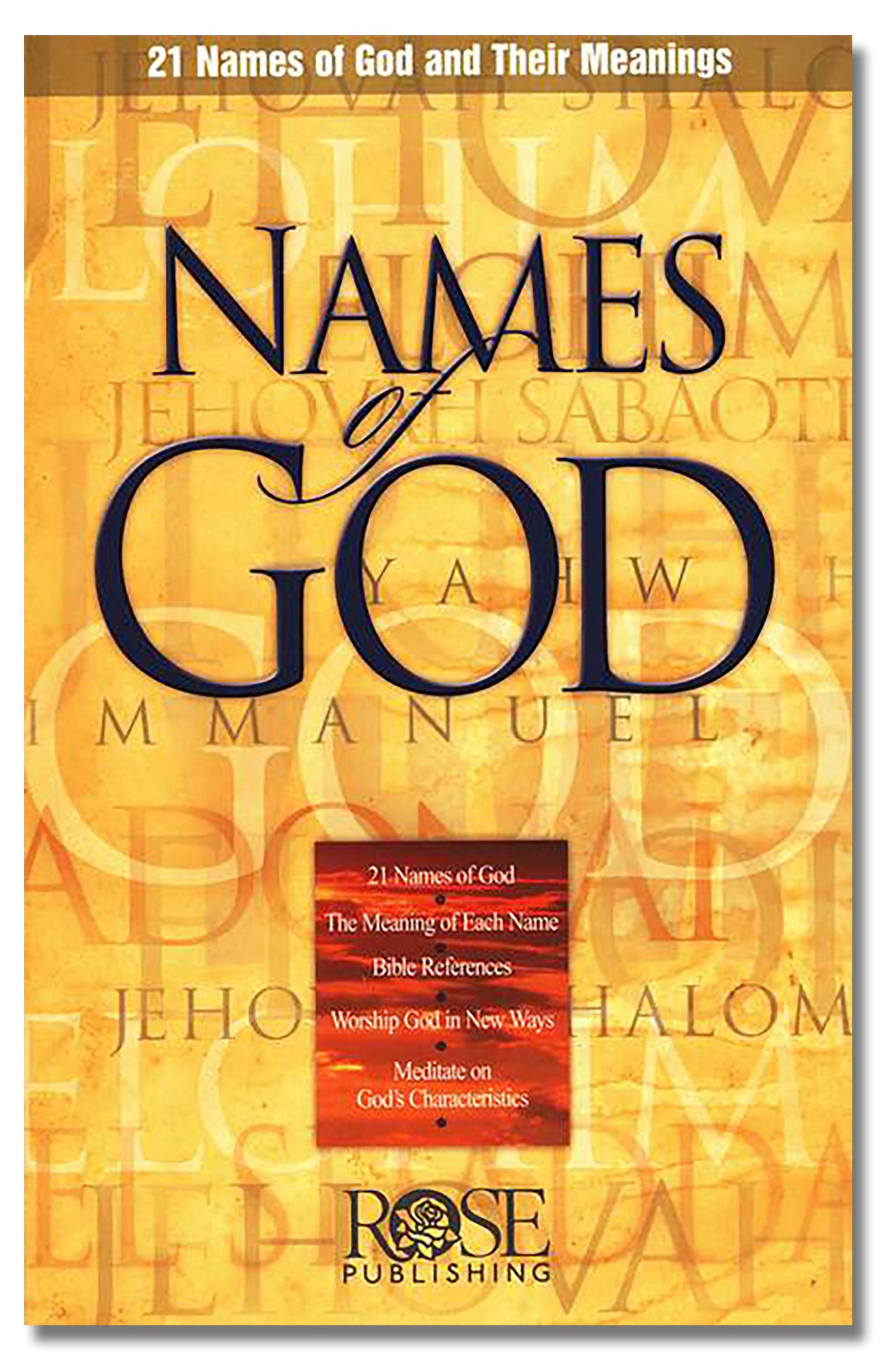 The Names of God, Pamphlet - Rose Publishing - Etsy