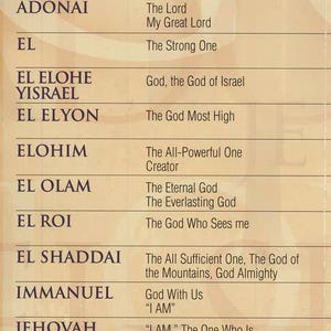 The Names of God, Pamphlet - Rose Publishing - Etsy