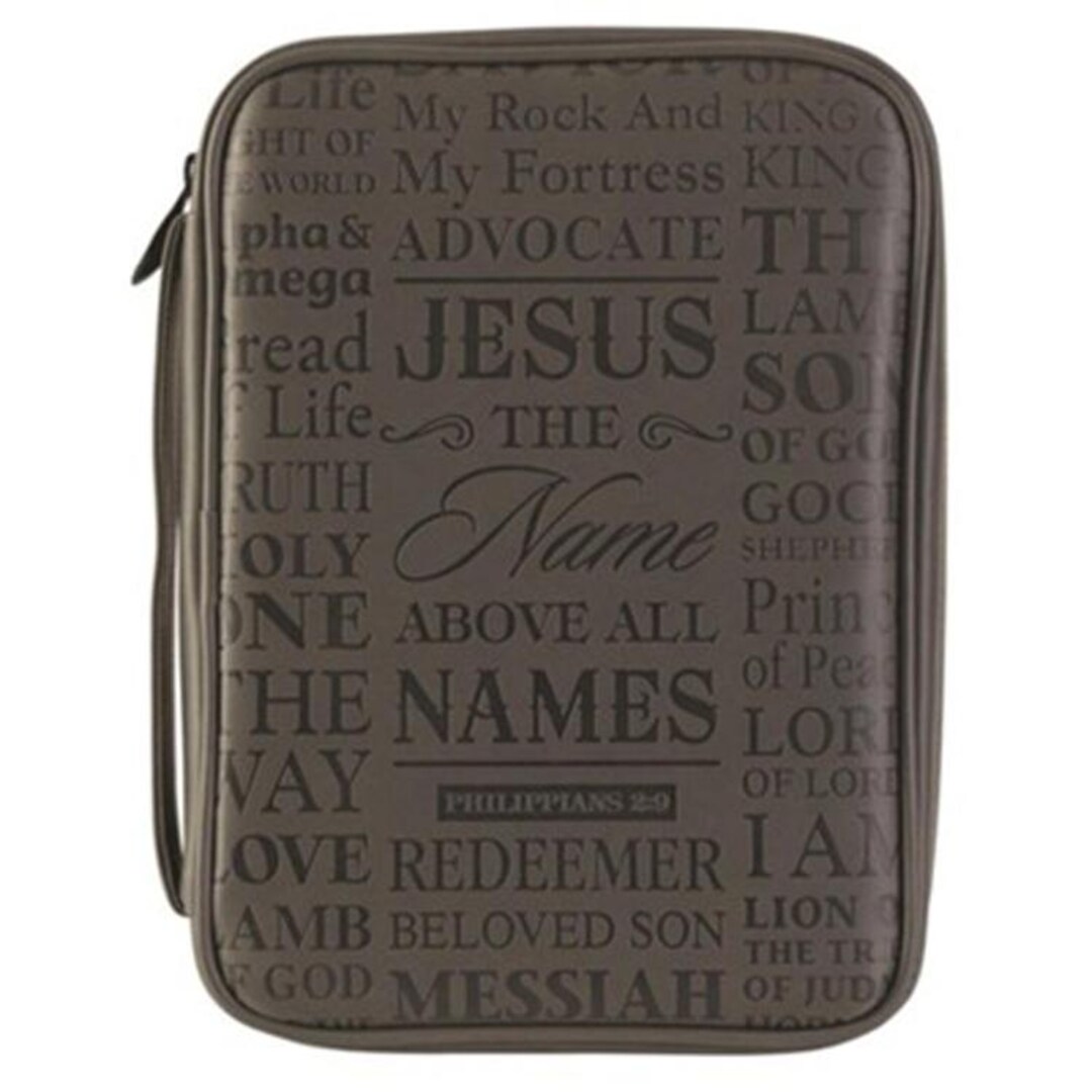BIBLE COVER: Names of Jesus Bible Cover Grey LARGE See Size Below - Etsy