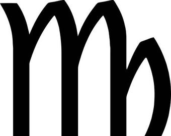 Virgo Astrological Sign Svg, Hand Drawn, Midcentury Modern Font, for ...