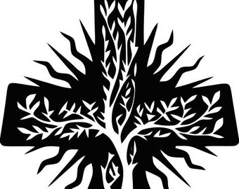 Cross and Tree Svg - Etsy