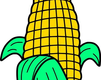 Corn SVG, Corn Silhouette, Maize SVG, Corn Line Art SVG, Corn Clipart ...
