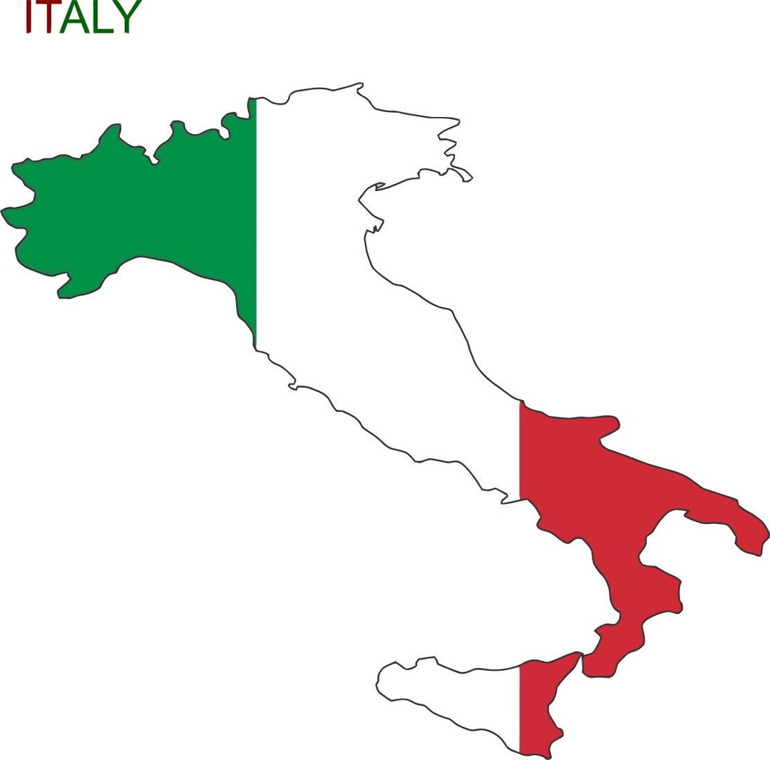 Italy Map SVG - Etsy