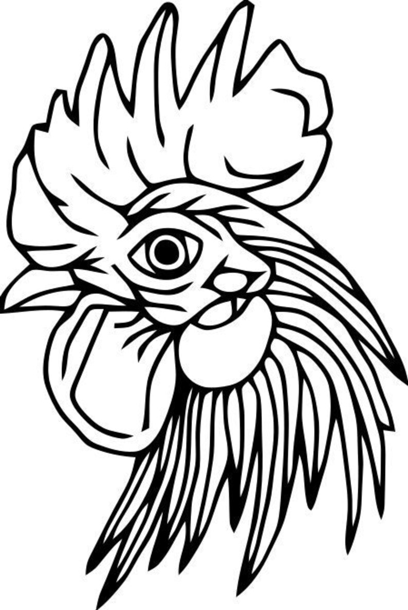 Chicken Head SVG - Etsy
