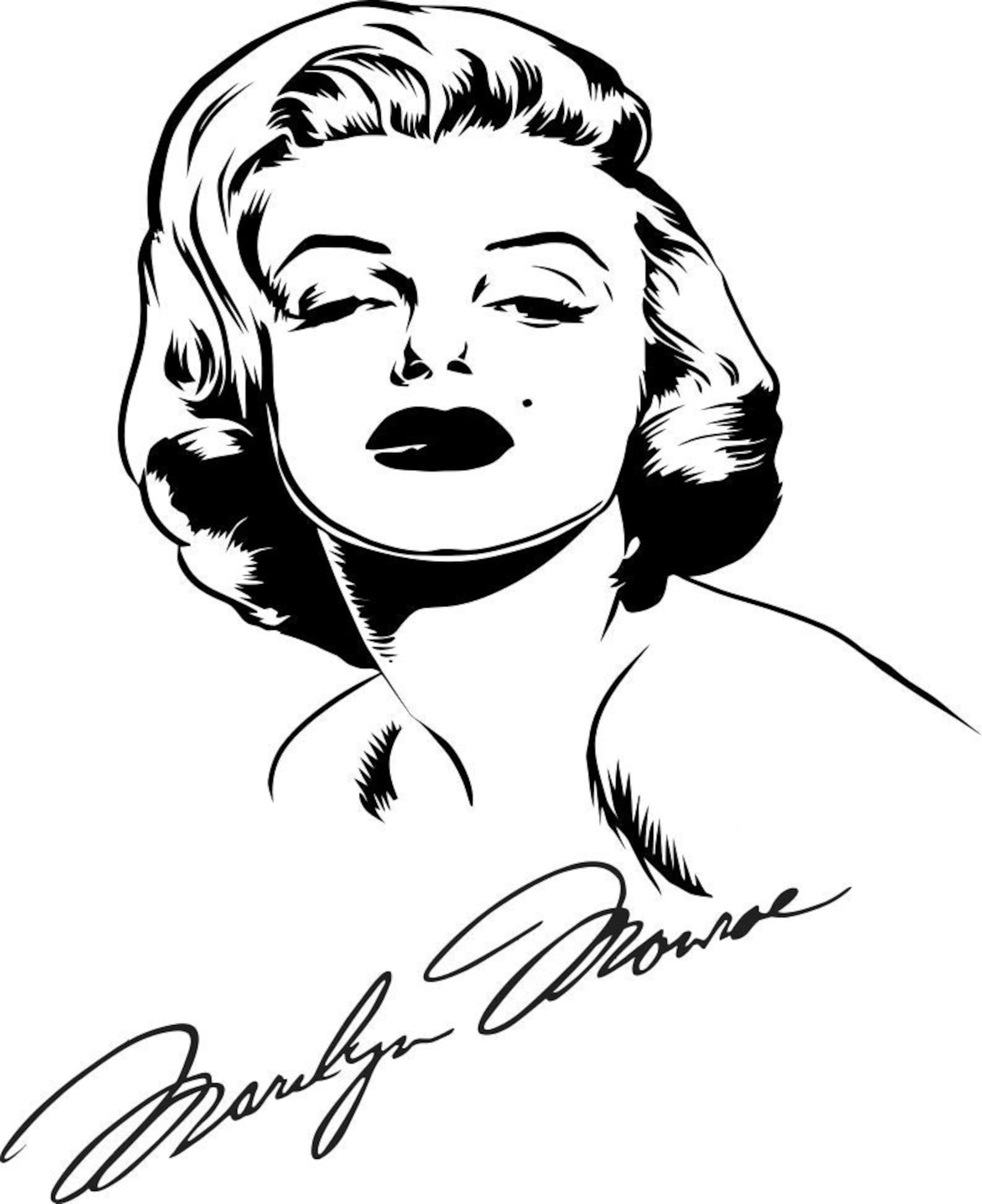 Marilyn Monroe SVG - Etsy