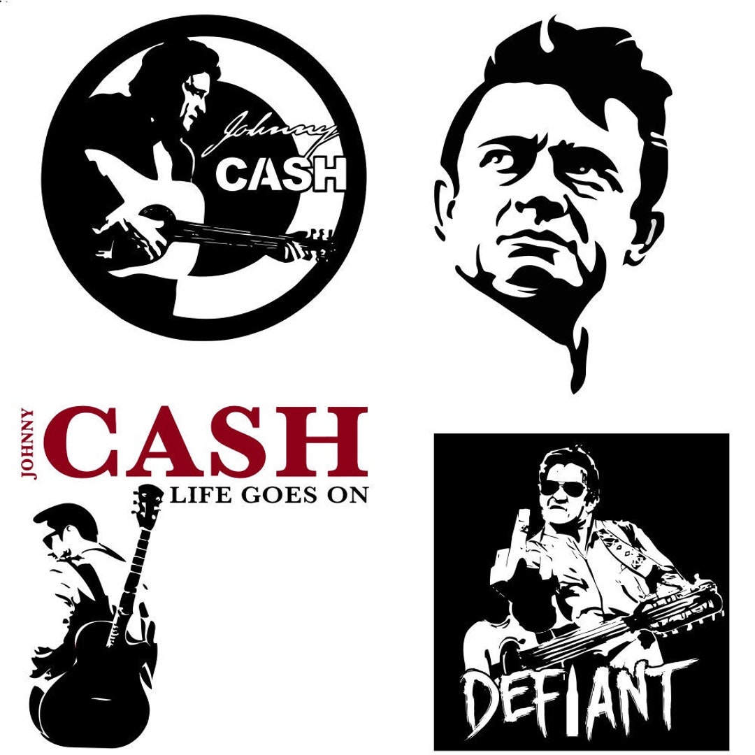 Johnny Cash Svg File Johnny Cash Clipart Svg File Cri