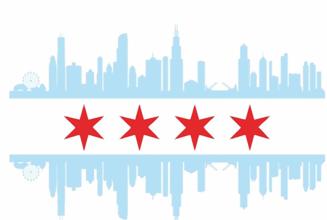 Chicago Flag SVG - Etsy UK