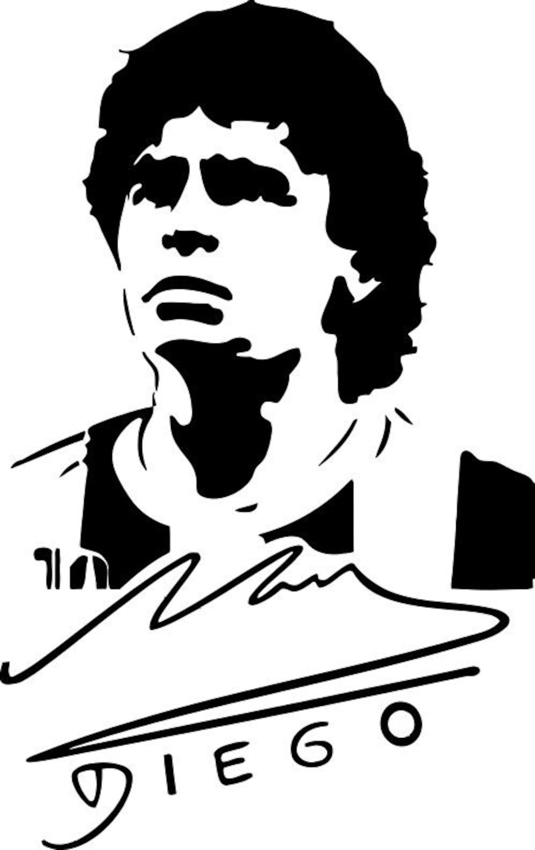 Diego Maradona SVG - Etsy