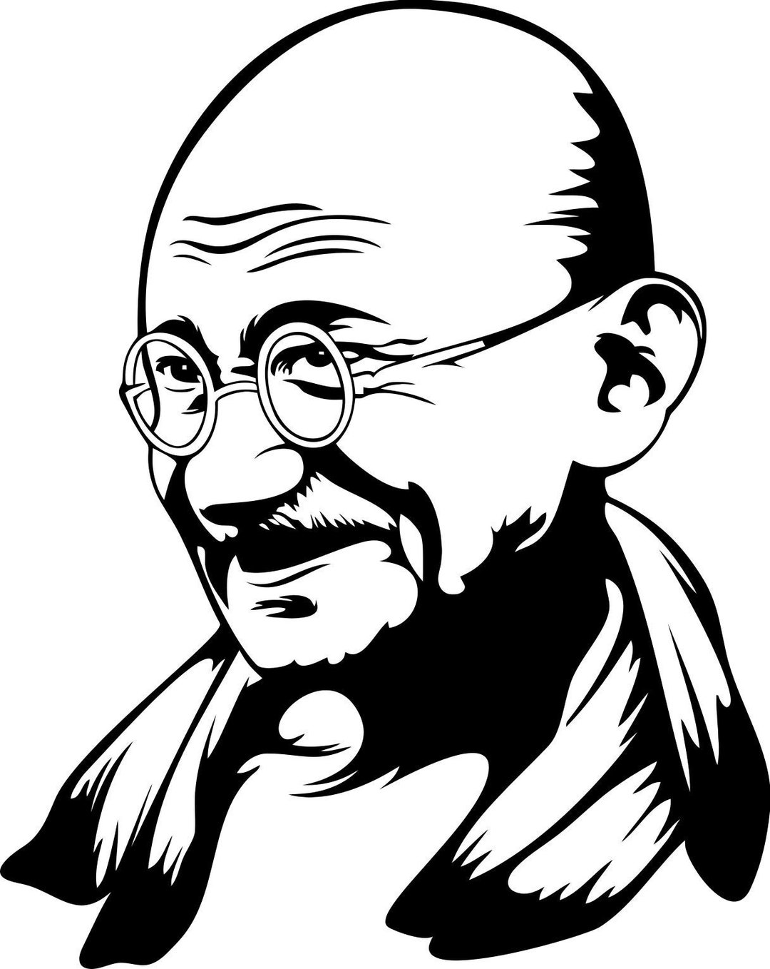 Mahatma Gandhi SVG - Etsy