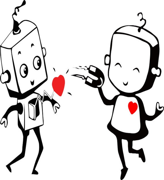Robot Couple Clip Art