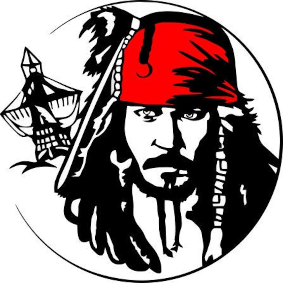 Captain Jack Sparrow SVG - Etsy