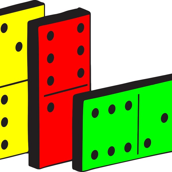 Dominoes Clip Art - Etsy