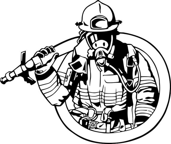 Firefighter SVG | Etsy