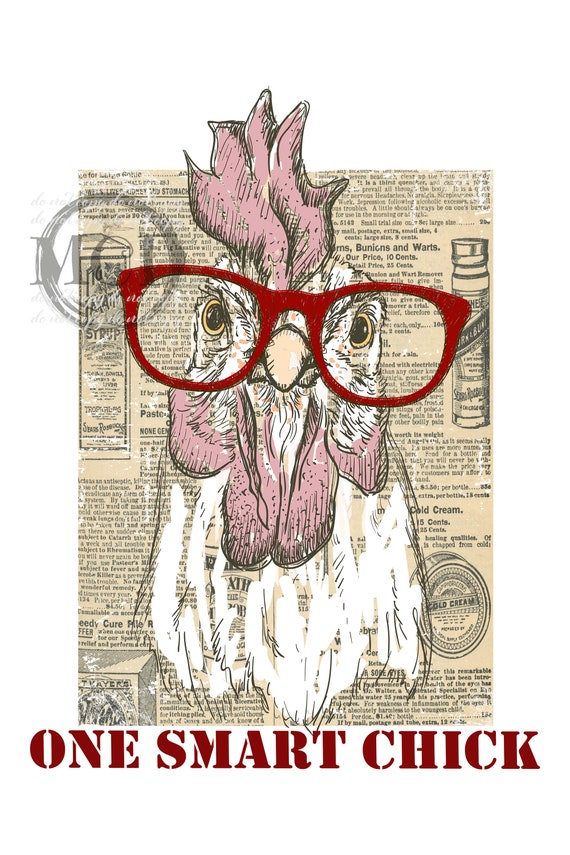 One Smart Chick PNG Clipart Instant Download Sublimation | Etsy