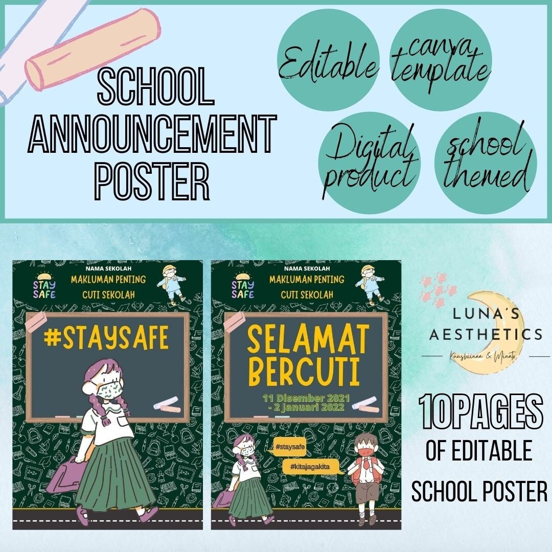 10 SCHOOL POSTERS for Teachers Educators Students Admins School ...