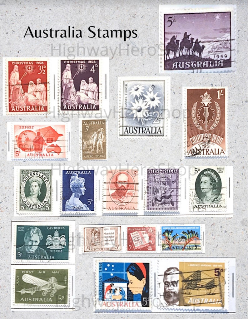 Printable Australia Stamps - Etsy