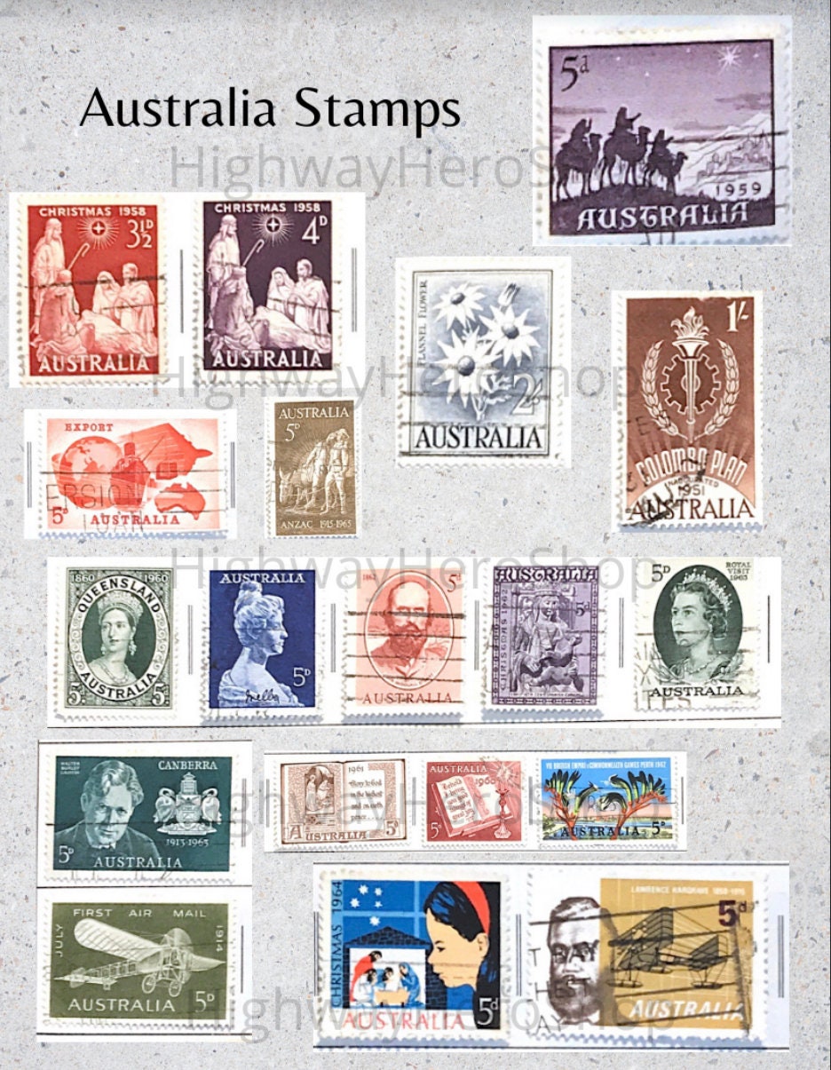 Printable Australia Stamps - Etsy