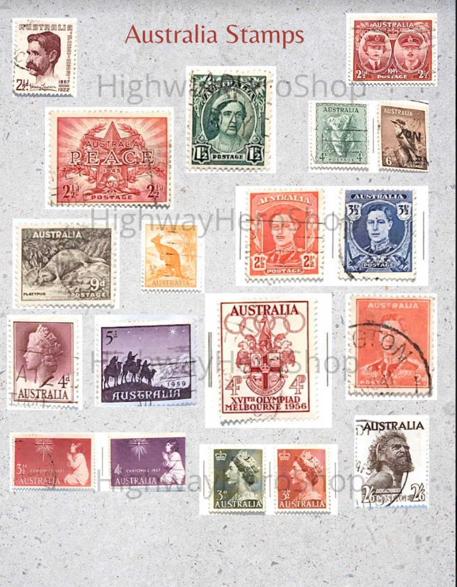 Printable Australia Stamps - Etsy