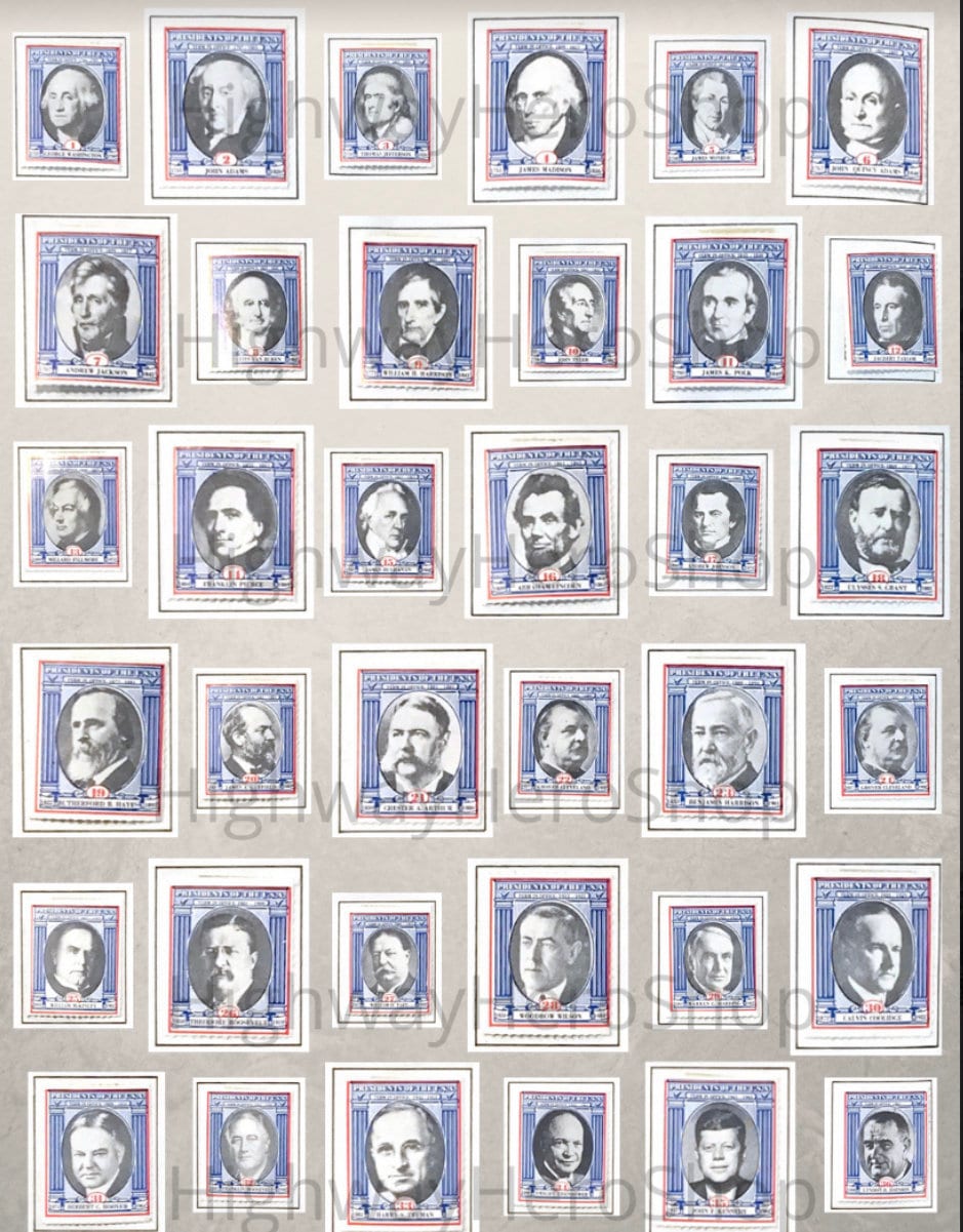 Printable Presidential Stamps - Etsy