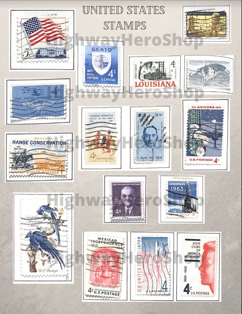 Printable United States Stamps - Etsy