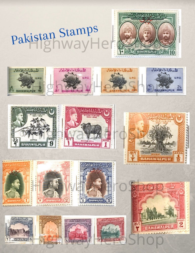 Printable Stamps Pakistan | Etsy