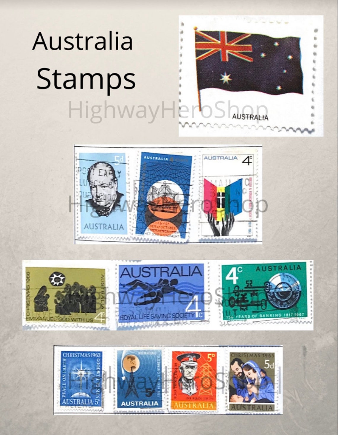 Printable Australia Stamps | Etsy