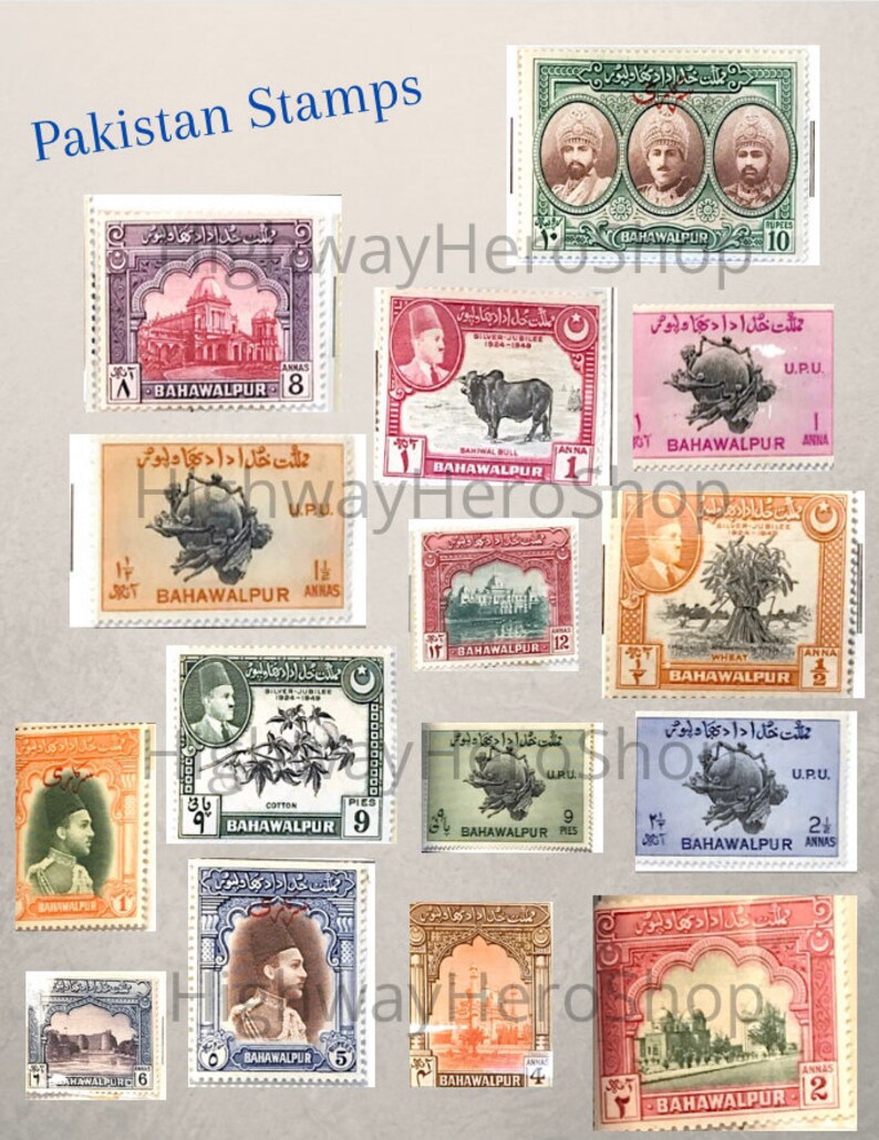 Printable Stamps - Pakistan - Etsy